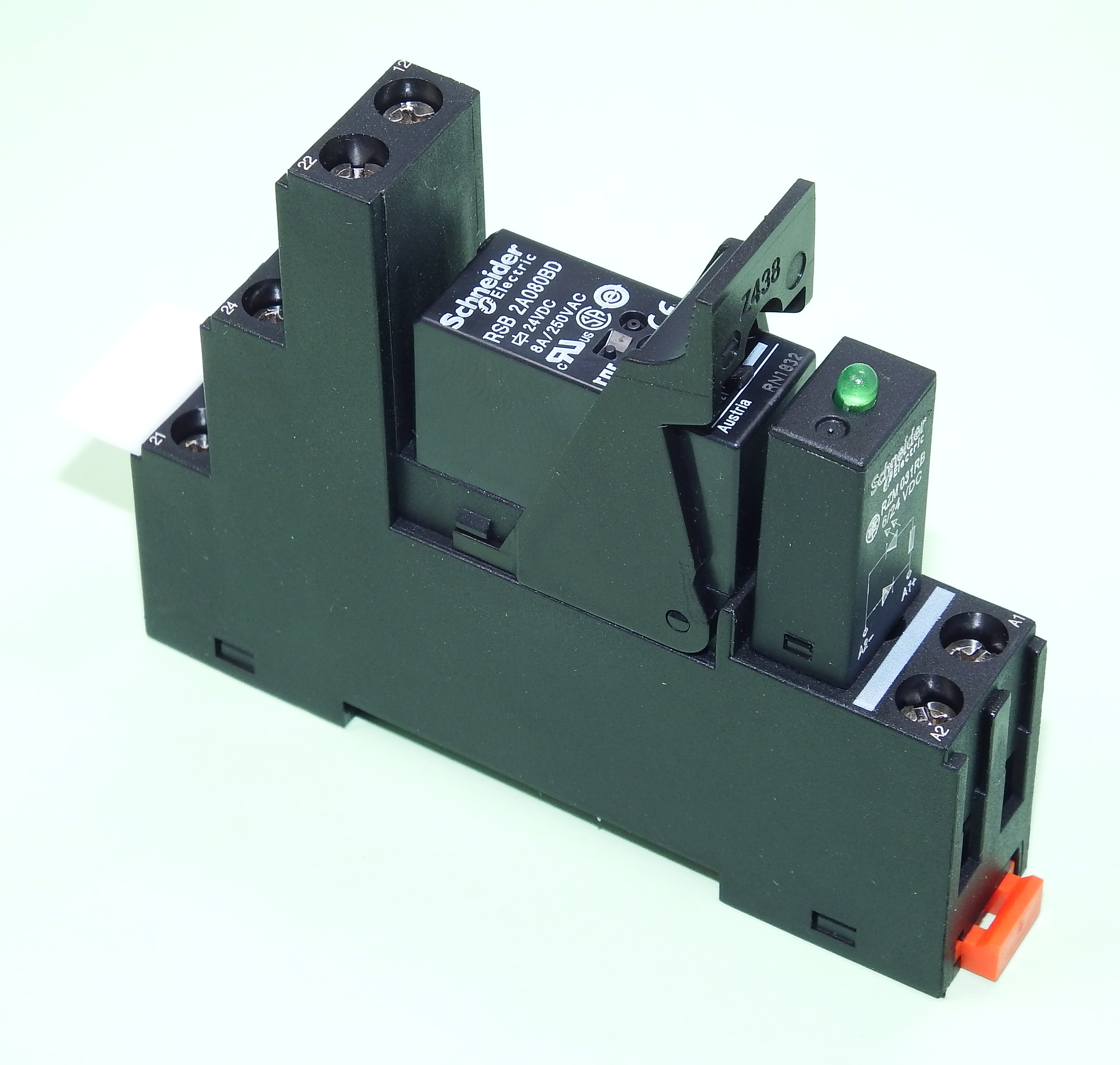 RSB2A080BDPV -Schneider Electric Industrie Koppel Relais 24V DC 2xUM 8A ...